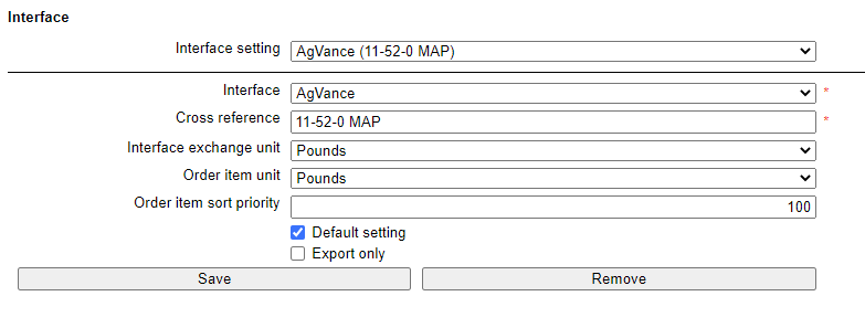 Cross Reference Settings Descriptions