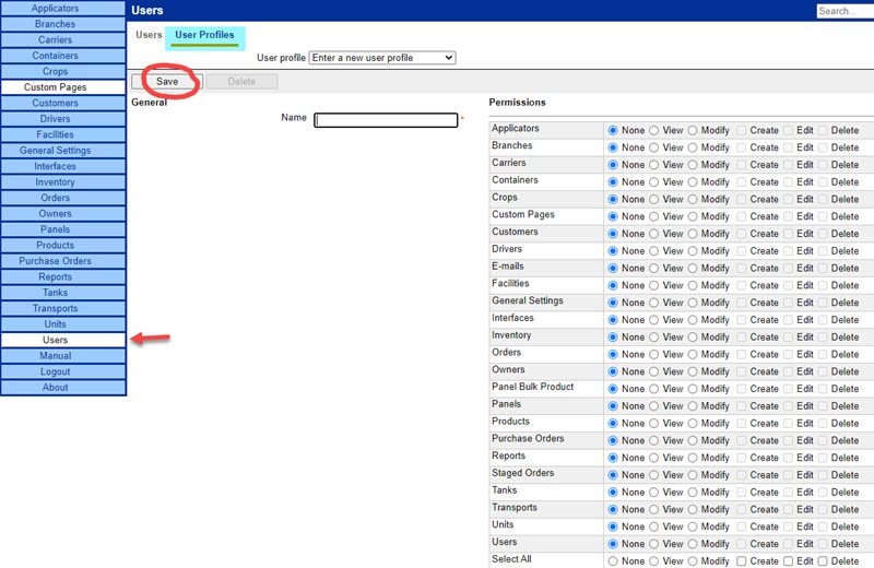 Creating User Profiles