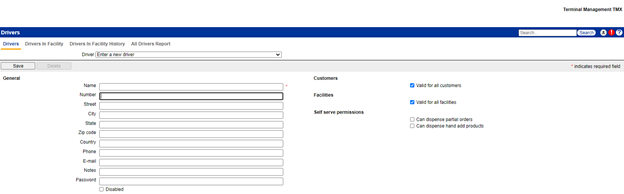 Adding a Driver Record