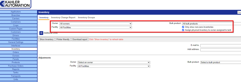 Viewing Inventory Levels