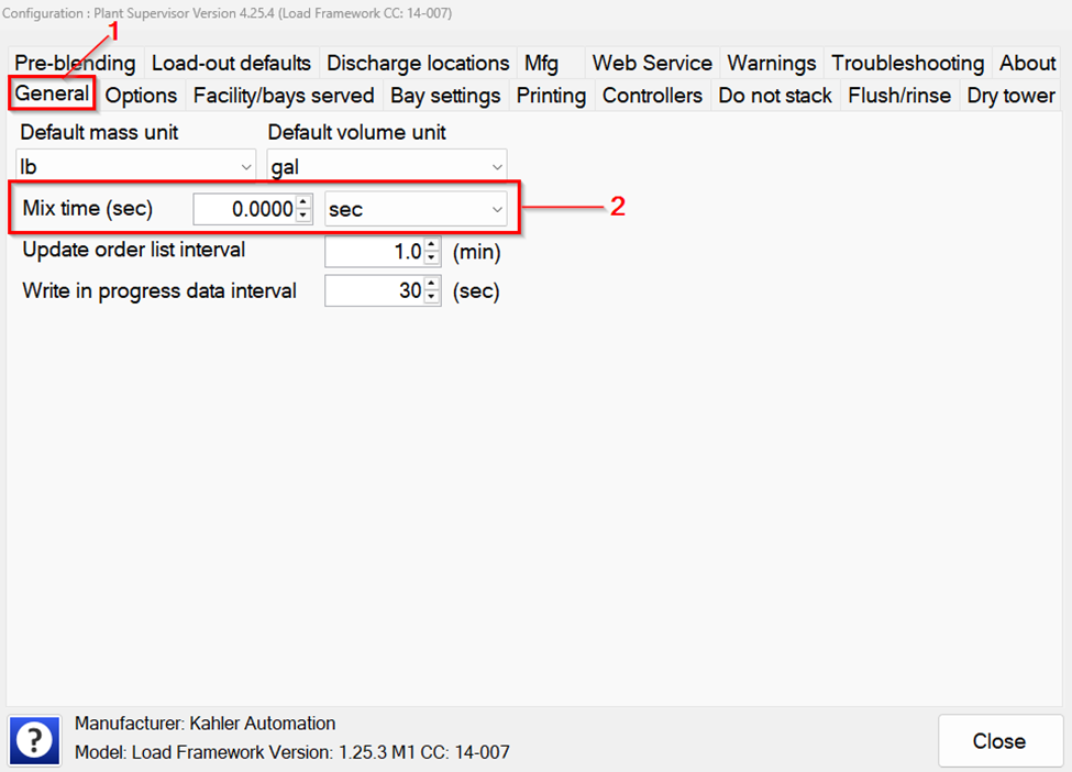Dry Product Blender Settings