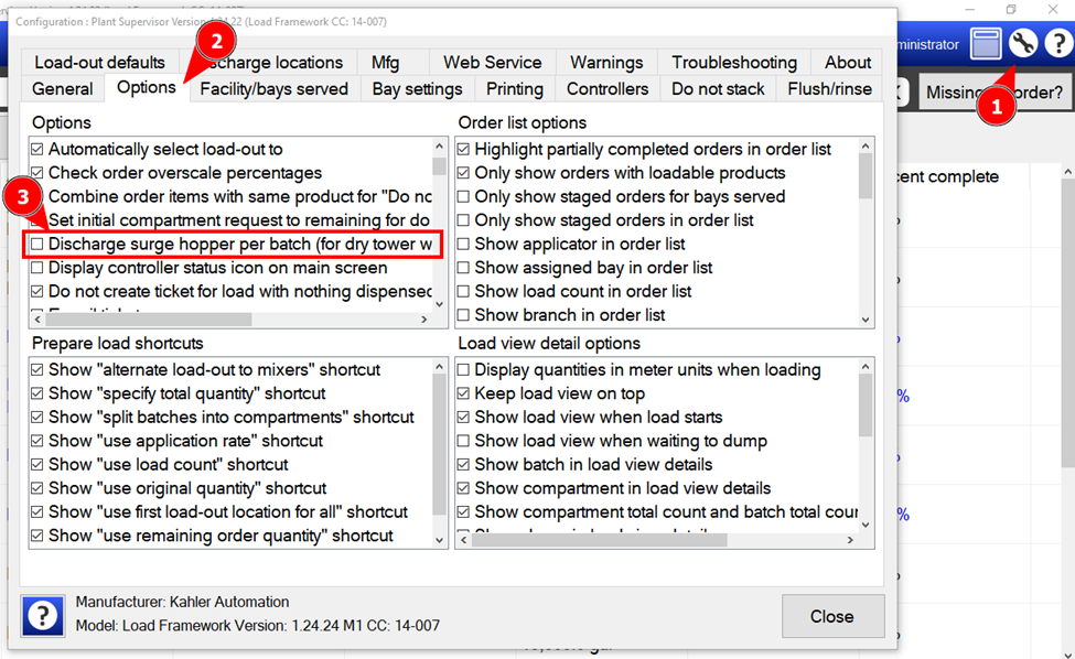 Discharge Surge Hopper per Batch