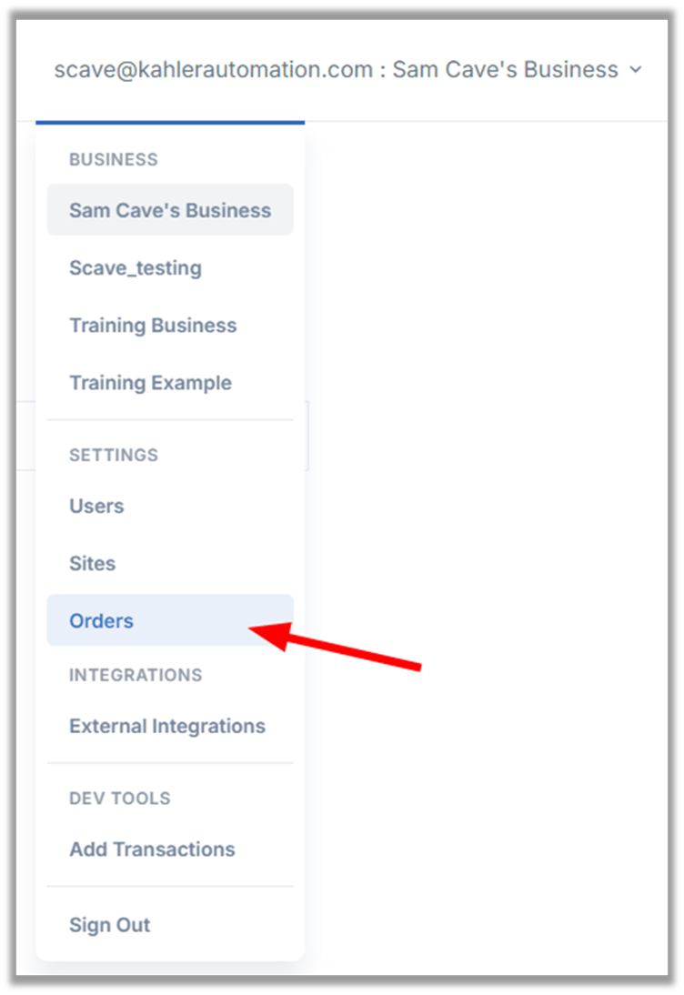 Constellation - Order Settings